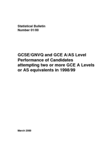GCSE/GNVQ and GCE A/AS level performance of candidates attempting two ...