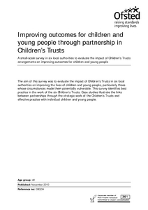Improving outcomes for children and young people through partnership in ...